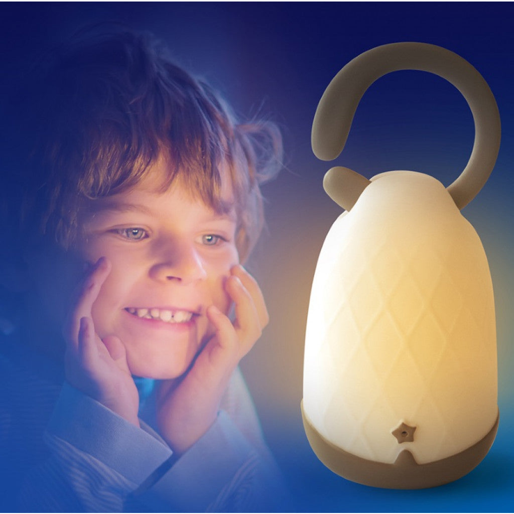 LUMIBLO-GREY. Φορητό φως νύχτας με αισθητήρα φυσήματος (γκρι) – Cozykids.gr